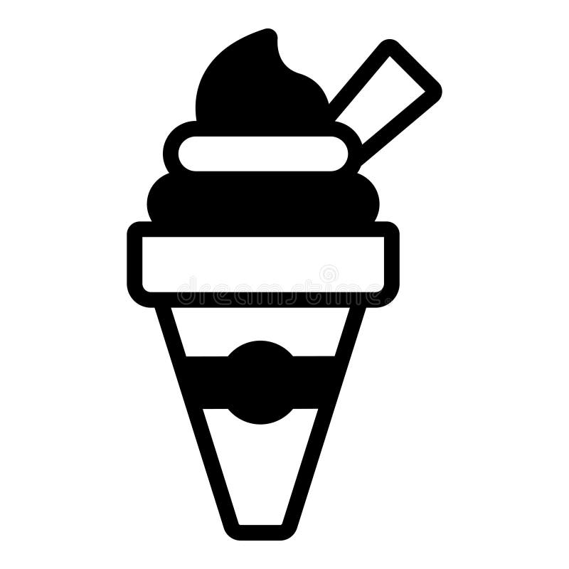 Ice Cream Vector Line Icon. Simple Creative Vector Line Icon Stock ...