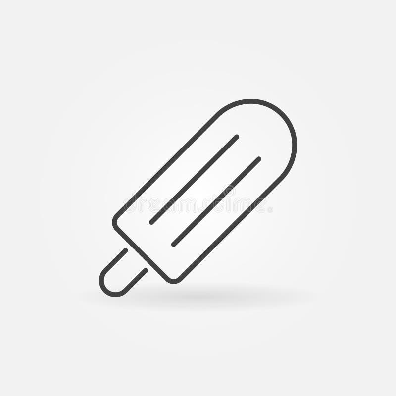 Ice Cream Vector Icon or Symbol in Thin Line Style Stock Vector ...