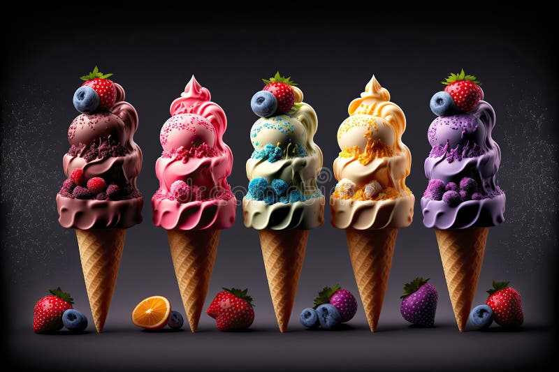 Ice cream is very nice. stock image. Image of sweet - 316880111
