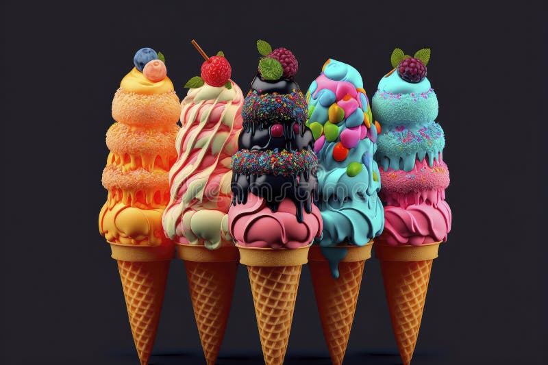 Ice cream is very nice. stock photo. Image of generative - 316935630