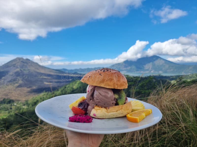 Ice Cream with a view stock photo. Image of mountain - 258251444