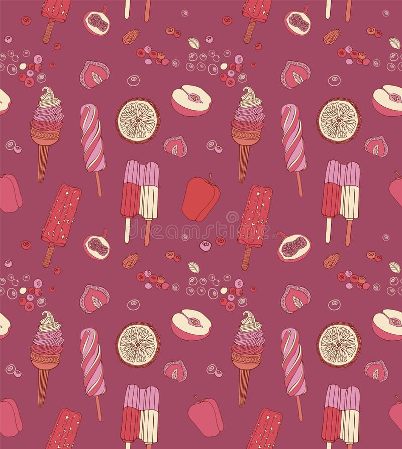 Ice Cream Vintage Card, Vector. Stock Vector - Illustration of snack ...