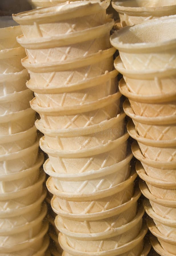 Ice cream wafer cups stock image. Image of fruit, dessert - 6137231