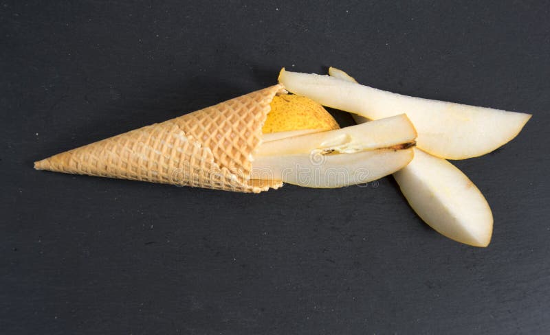 Pear ice cream stock image. Image of confectionery, sugar - 104861669