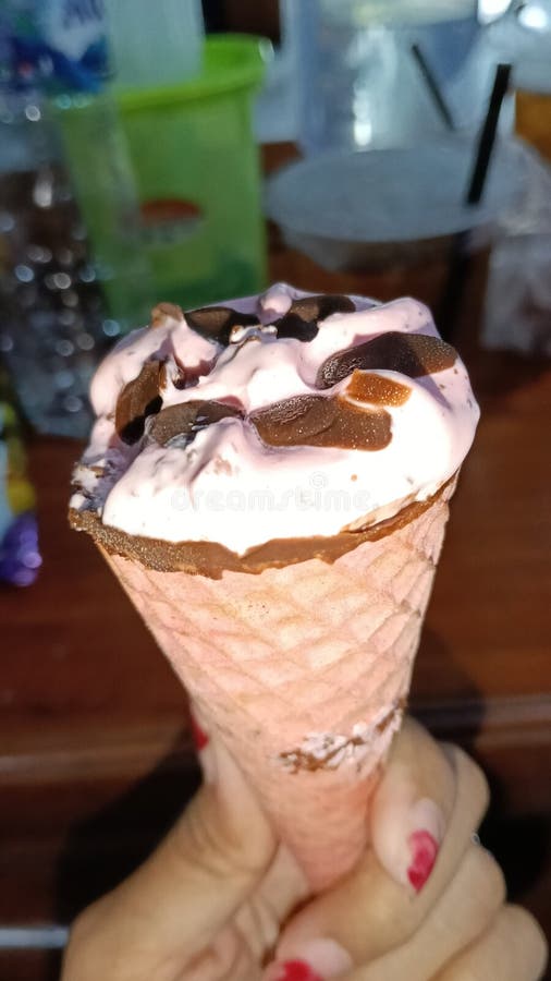 Ice Creame Strawberry Choco Mood Stock Photo - Image of strawberry, choco: 382795968