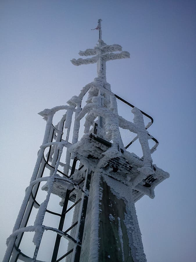 ICE Cross stock image. Image of bluesky, winter, vapenna - 51377381
