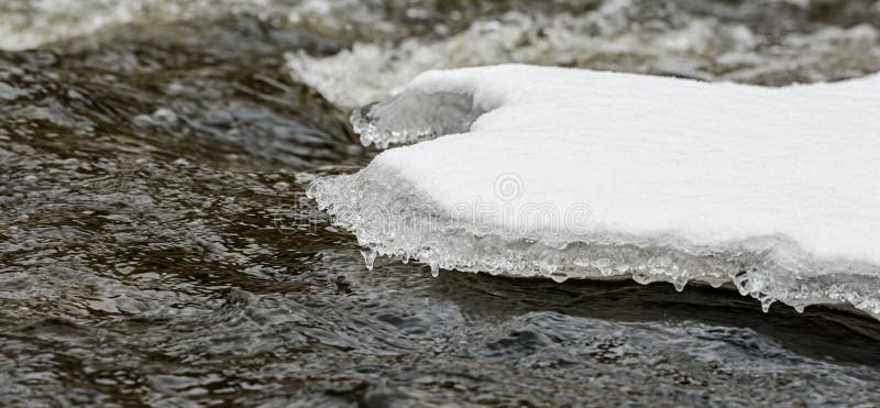 Ice crust on a creek stock photo. Image of countryside - 167641712