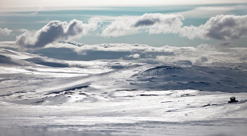 Ice Crust Under Sun Somewhere in Norwegian Highland Stock Image - Image ...