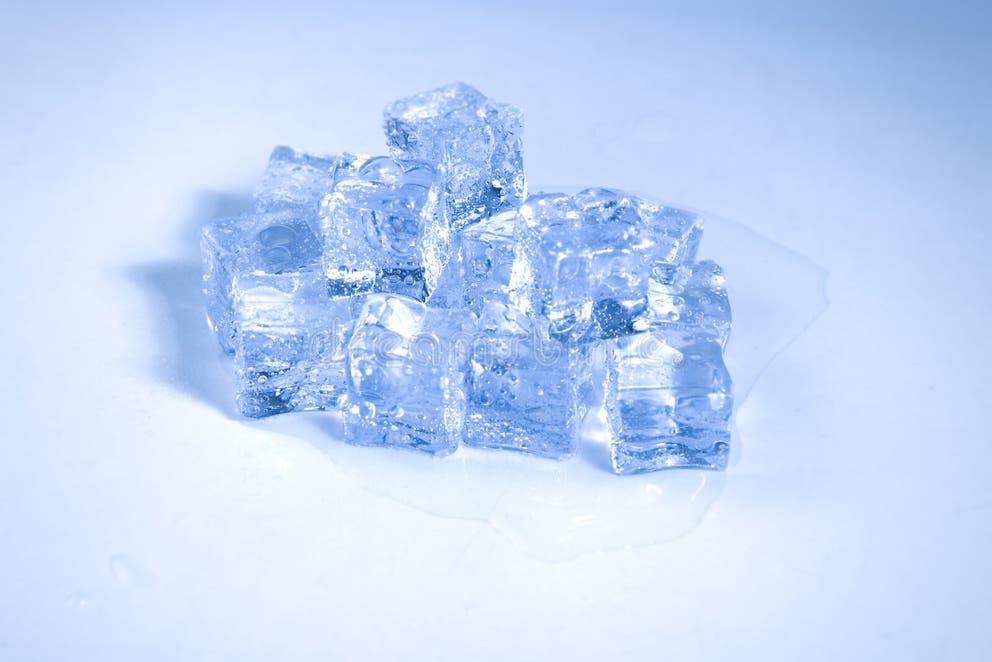 Ice Crystal Cubes, Space for Text or Design Stock Photo - Image of ...