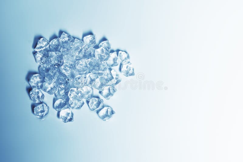Ice Crystal Cubes, Space for Text or Design Stock Photo - Image of ...