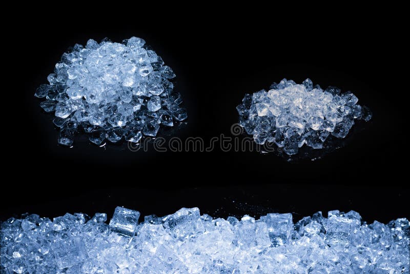 Ice Crystal Cubes, Space for Text or Design Stock Image - Image of ...