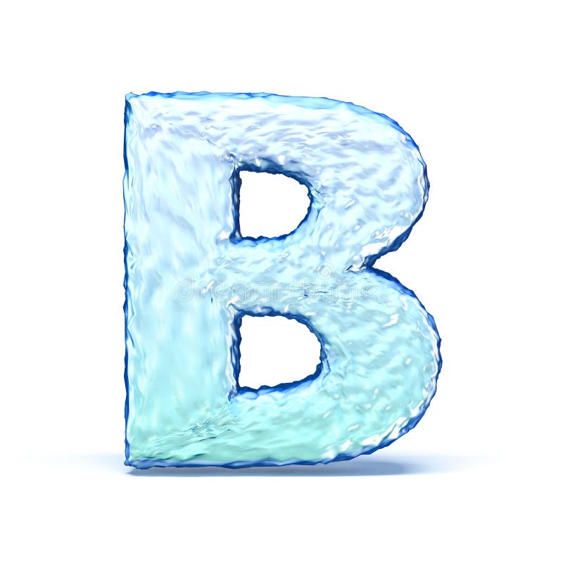 Ice Crystal Font Letter B 3D Stock Illustration - Illustration of ...