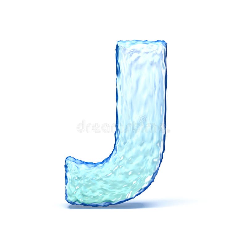 Ice Crystal Font Letter J 3D Stock Illustration - Illustration of ...
