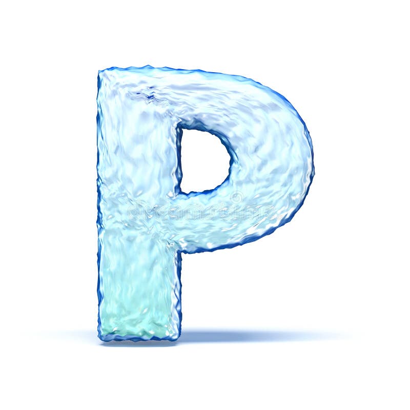 Ice Crystal Font Letter P 3D Stock Illustration - Illustration of solid ...