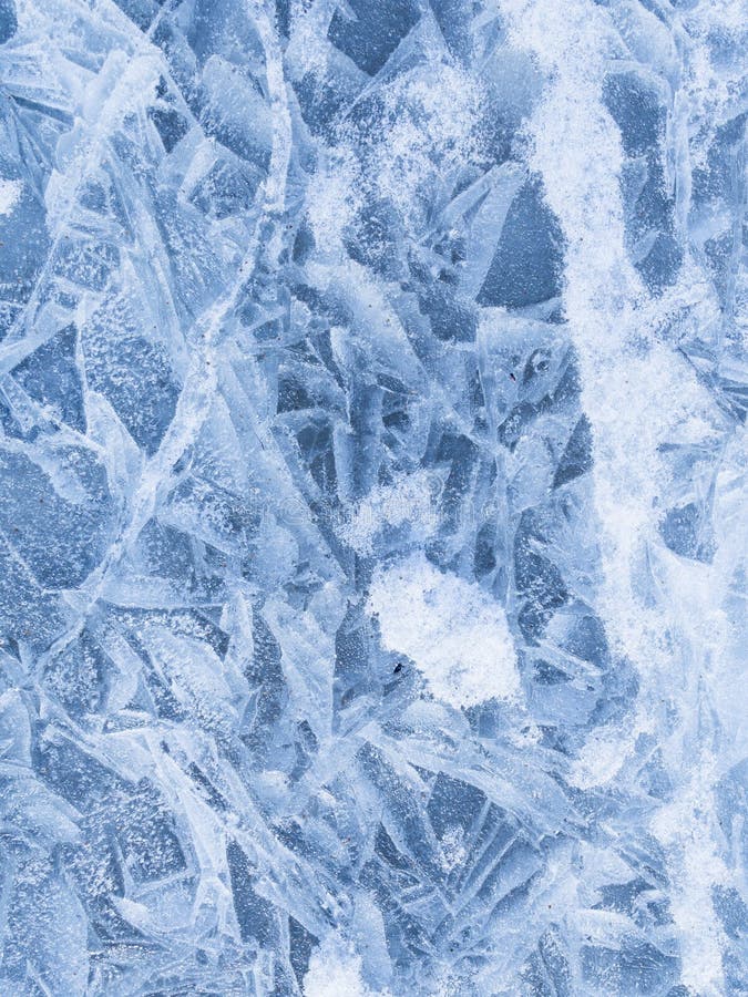 Blue Ice Patterns Made by the Frost Stock Photo - Image of decoration ...