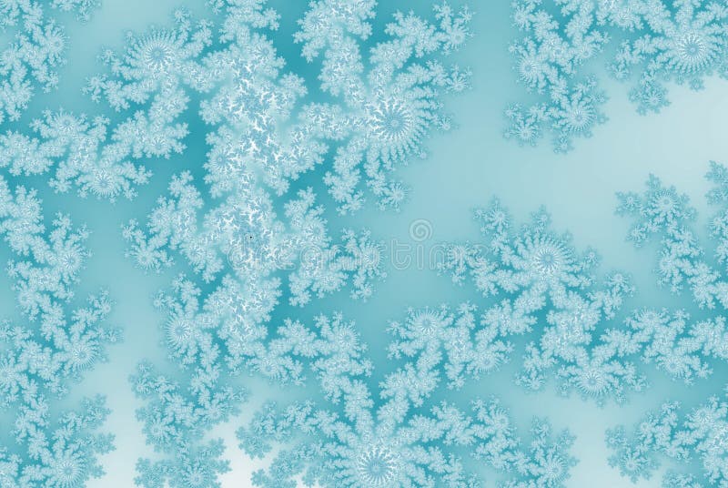 Ice Crystal Patterns Frozen Background Teal Color Stock Illustration ...