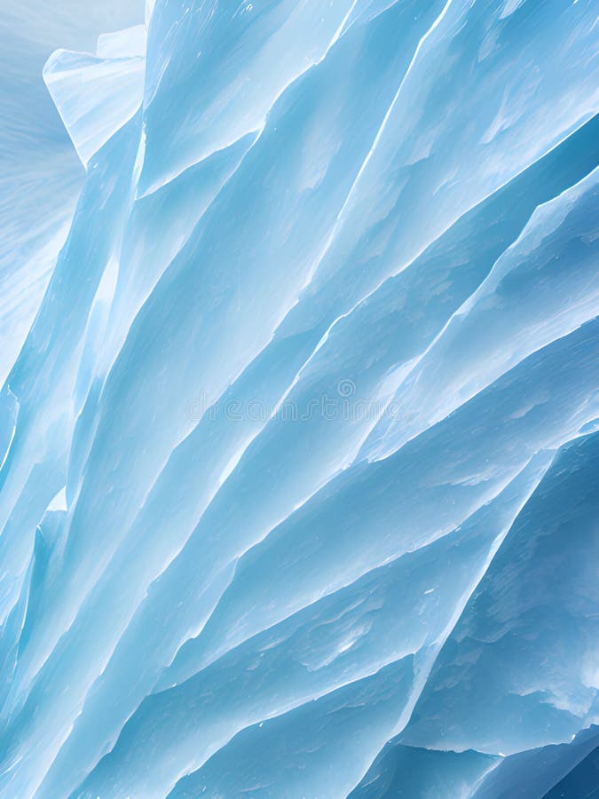 Ice Crystals on Blue Background, AI Generated Stock Illustration ...
