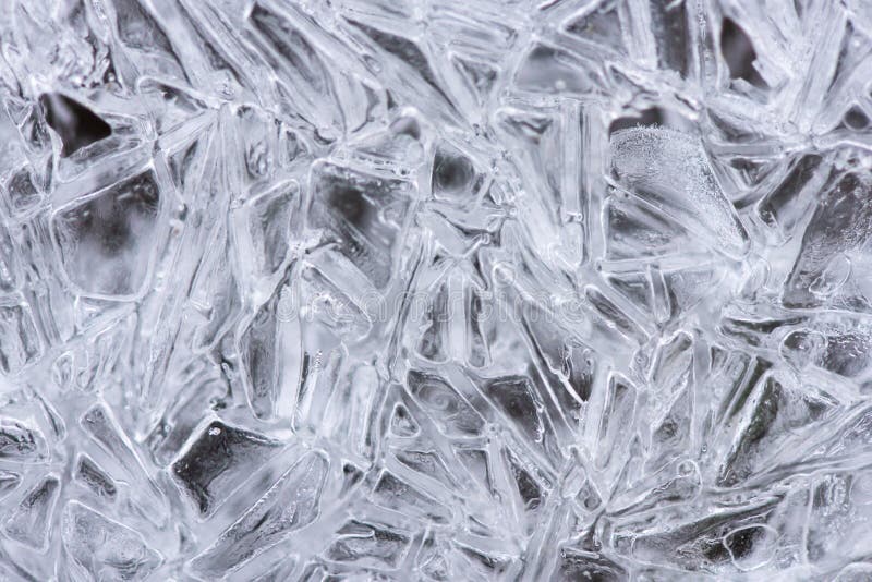 Ice Crystals, Close-up Top View, Background. Theme of Winter and Frost ...