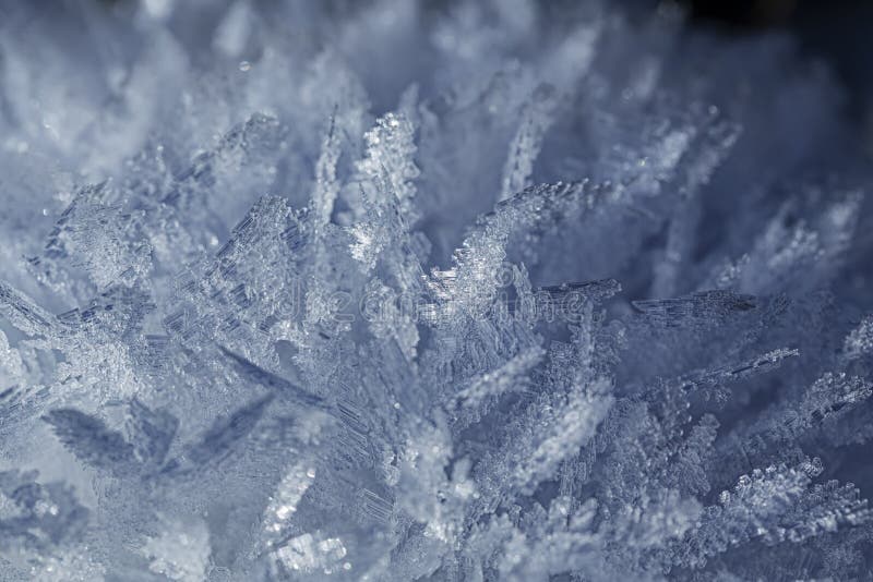 Ice Crystals. Closeup stock image. Image of winter, hoarfrost - 264264677