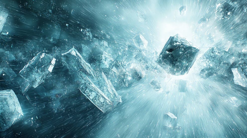Ice Crystals Exploding, Space Background, Energy Burst, Science Fiction ...