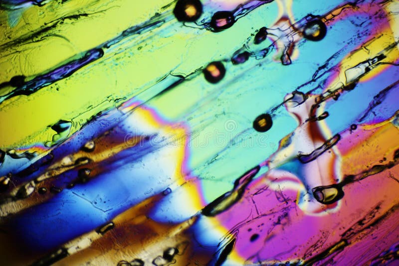 Ice Crystals Melting Under Polarized Light Microscope Stock Photo ...