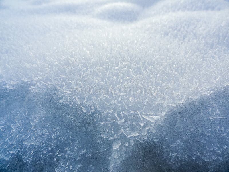 Ice Crystals and Snow Texture Macro, Norway Stock Image - Image of ...