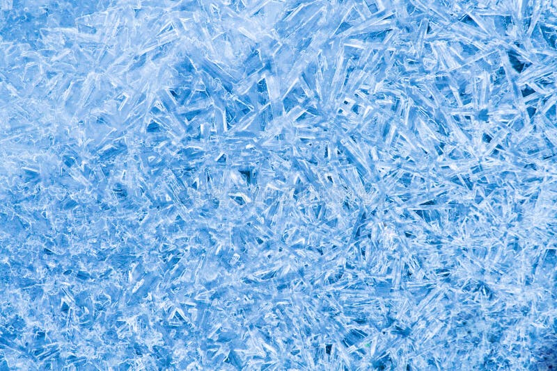 Ice Crystals Texture Background Stock Photo - Image of frosted, closeup ...