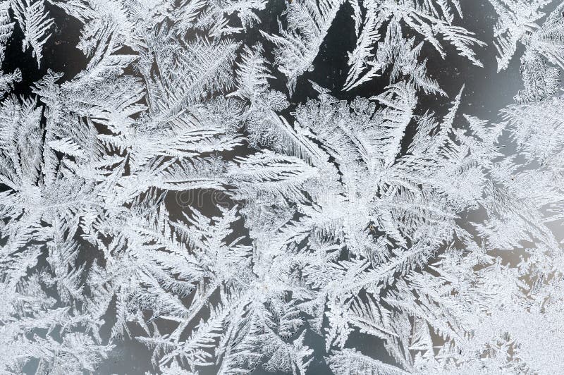 Ice Crystals on Window Glass Stock Image - Image of arctic, abstract ...