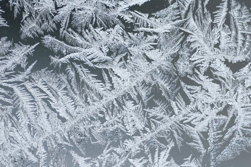 Ice Crystals on Window Glass Stock Image - Image of cold, blue: 192274731
