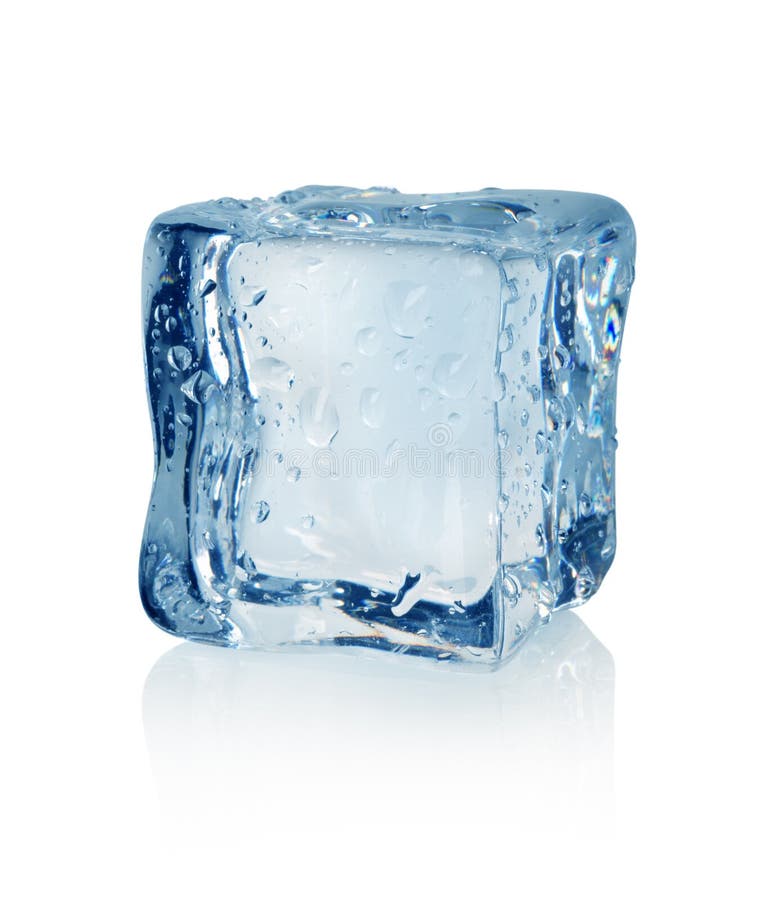 Blue ice cube stock photo. Image of closeup, chilled, white - 5361664