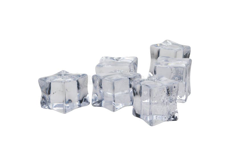 Ice Cube. Ice Block. Isolated Ice Cubes Set Stock Image - Image of path ...