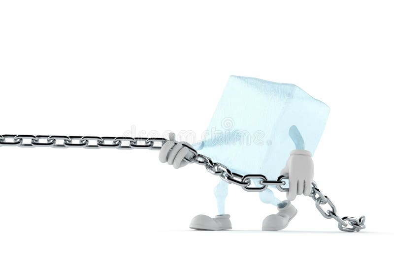 Frozen Chain. Chain Links Made from Ice. Conflict in Relationships ...