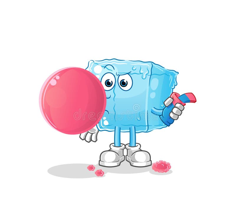 Ice Cube Chewing Gum Vector. Cartoon Character Stock Vector ...