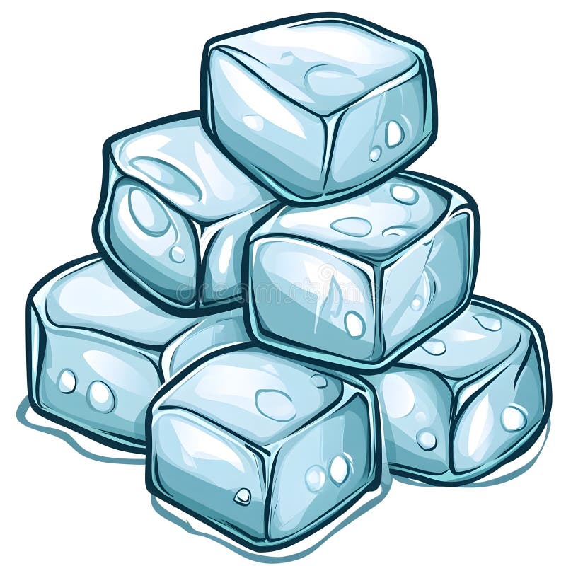 Ice Cube Crystal Frozen Cold Freezing Icy Cubes Stock Illustration ...