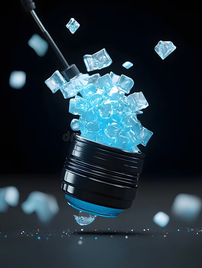 Ice Cube Explosion Vibrant Blue Liquid Stock Photos - Free & Royalty ...