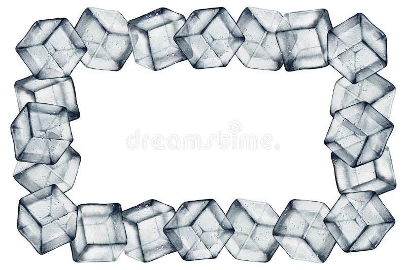 Ice Cube Frame stock photo. Image of frost, glass, beverage - 370031600