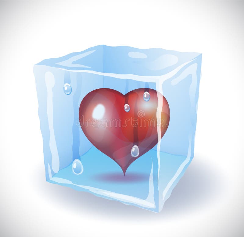 Ice heart stock illustration. Illustration of blue, celebration - 12754334