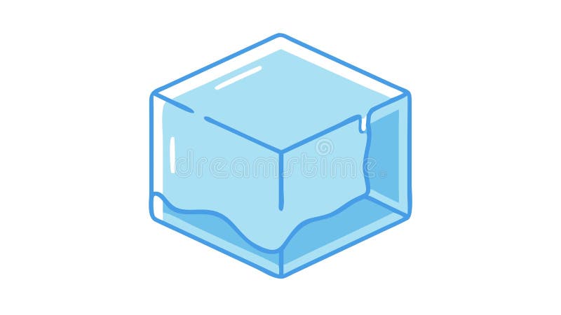 Ice Cube Icon: Coldness Refreshment Symbol. Vector Design Generative AI ...