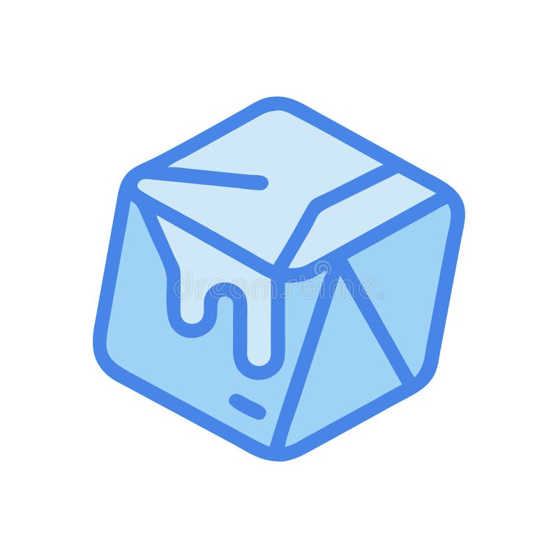 Ice Cube Icon for Refreshing Drinks Stock Illustration - Illustration ...