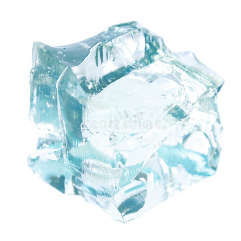 Ice cube isolated on white stock photo. Image of light - 101655716