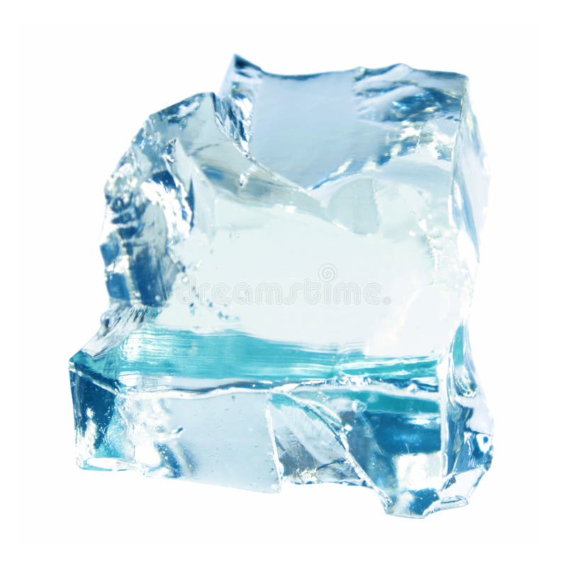 Ice cube isolated on white stock photo. Image of macro - 101669504