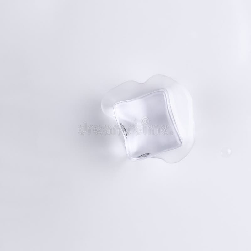 Ice Cube Isolated on White Background. Stock Photo - Image of cool ...