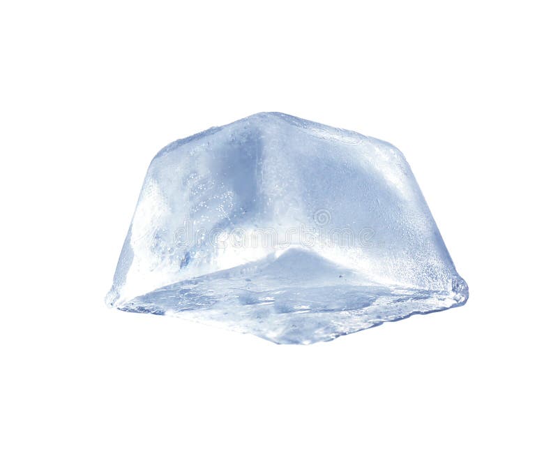 Ice Cube Isolated on White. Frozen Liquid Stock Photo - Image of frost ...