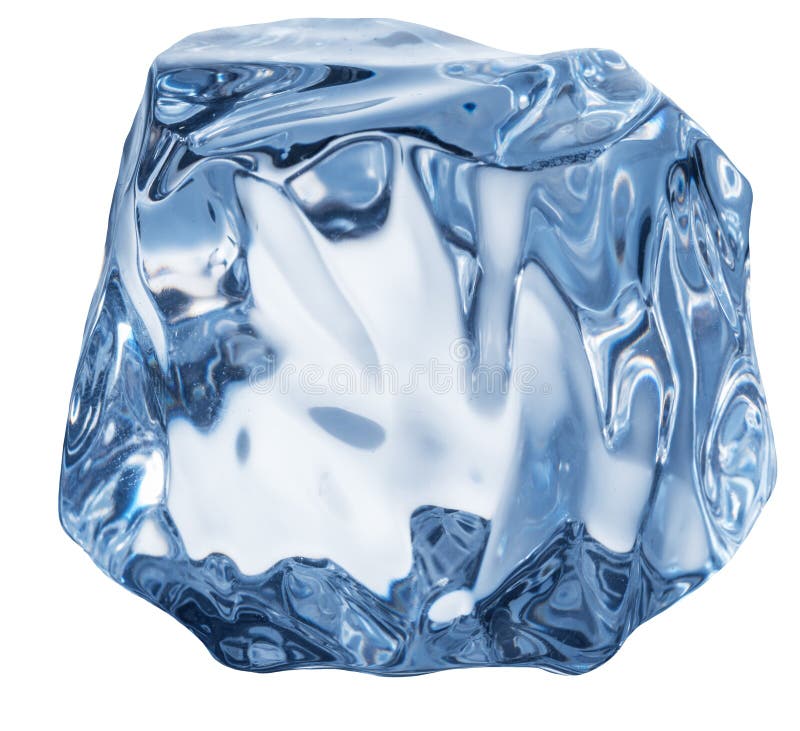 Ice Cube. Macro Shot. Clipping Path Stock Image - Image of blue, file ...