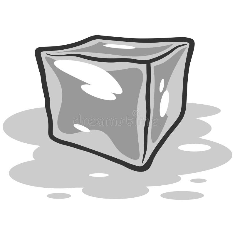 Ice Cube Melting Illustration Stock Vector - Illustration of cool ...