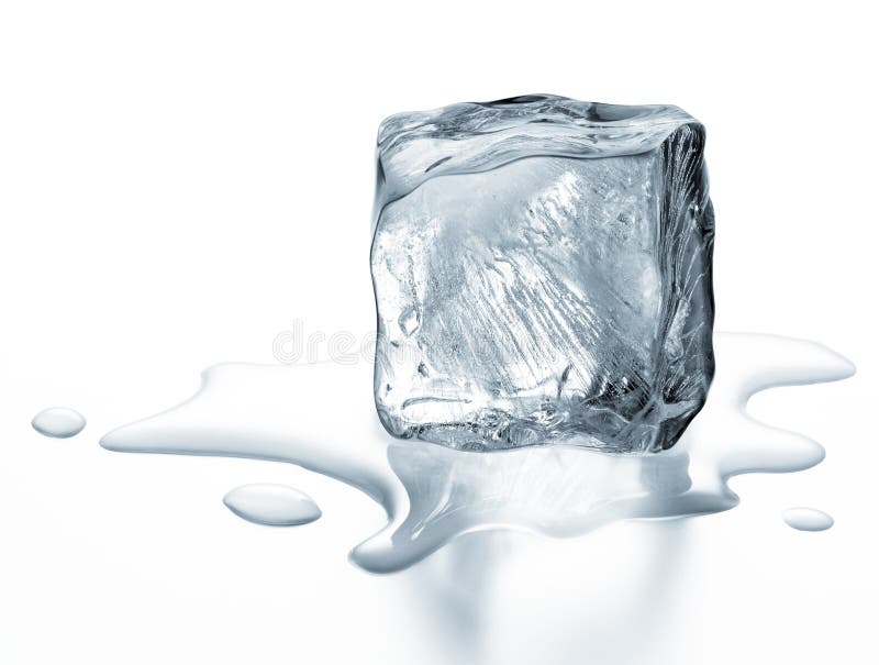 Ice cube melting stock photo. Image of transparent, water - 152205398