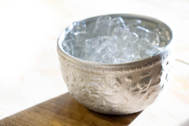 Ice cube in metal cup stock image. Image of summer, cube - 232733029