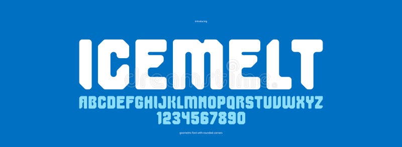Ice Cube Minimal Rounded Vector Font for Logos and Posters, Modern ...