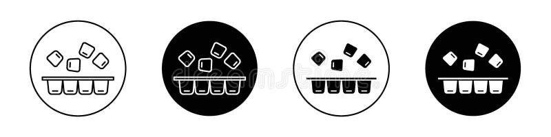 Ice Cube Plastic Container Icon Stock Vector - Illustration of water ...