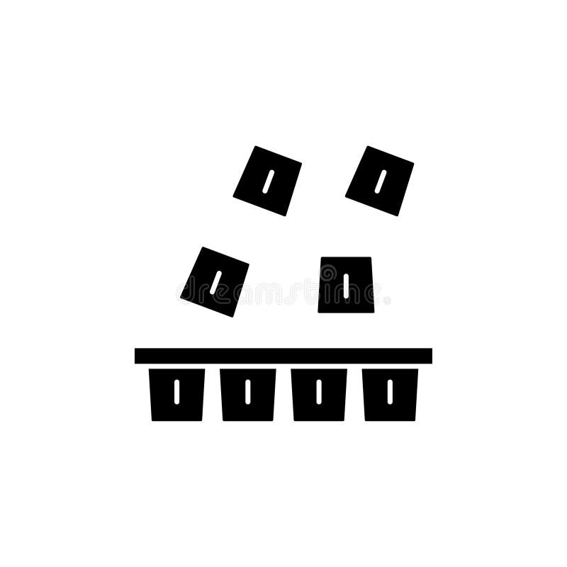 Ice Cube Plastic Container Icon Set. Kitchen Freezer Tray Crushed Ice ...